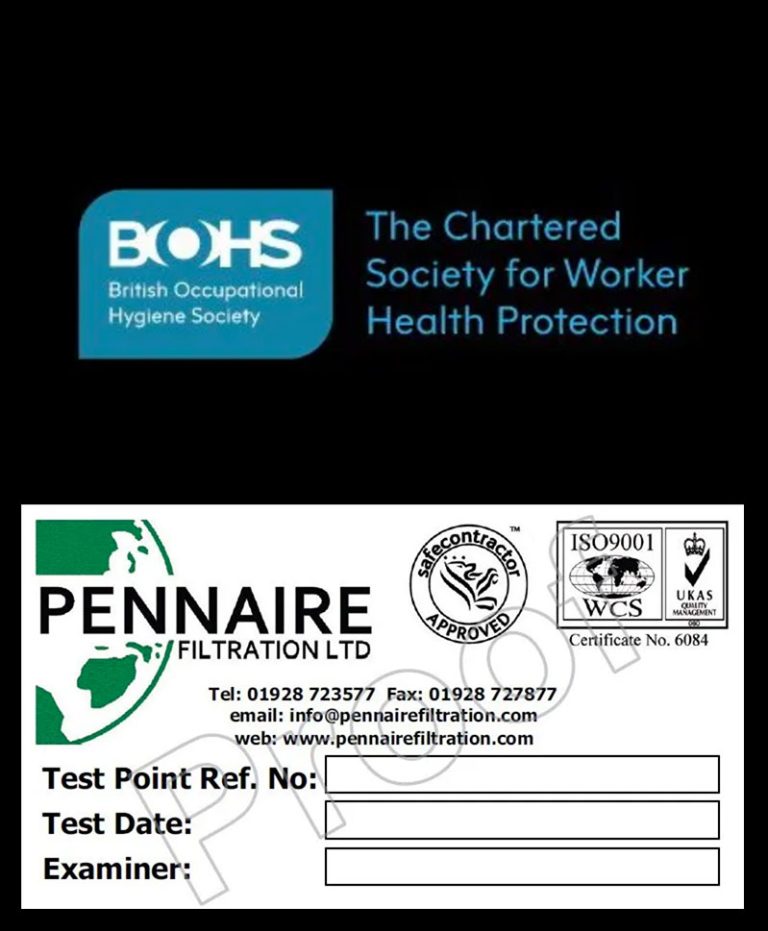 LEV Testing – Pennaire Filtration Ltd